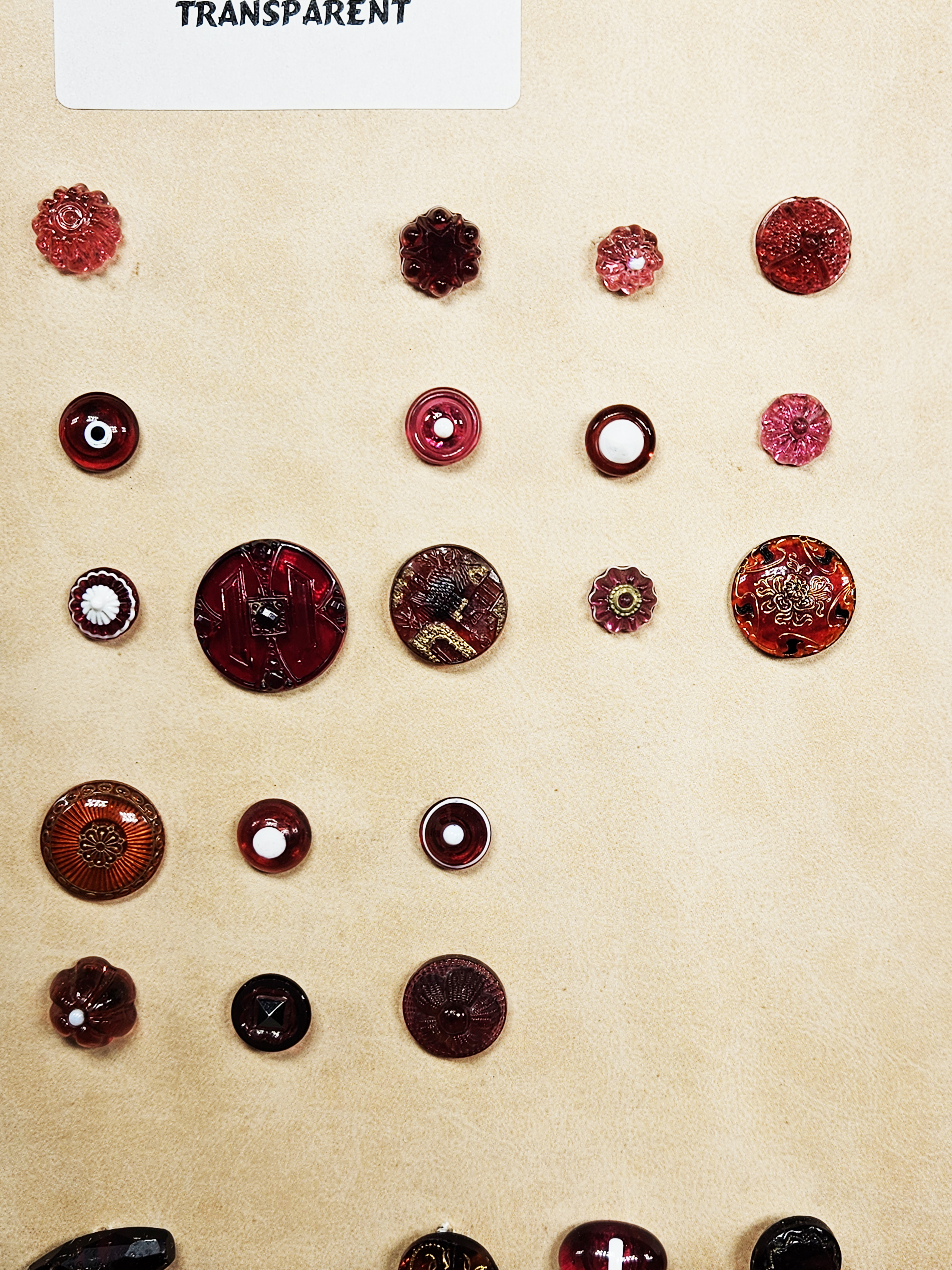 Lot 2177 - A Collection of Division I Ruby and Cranberry Glass Buttons ...