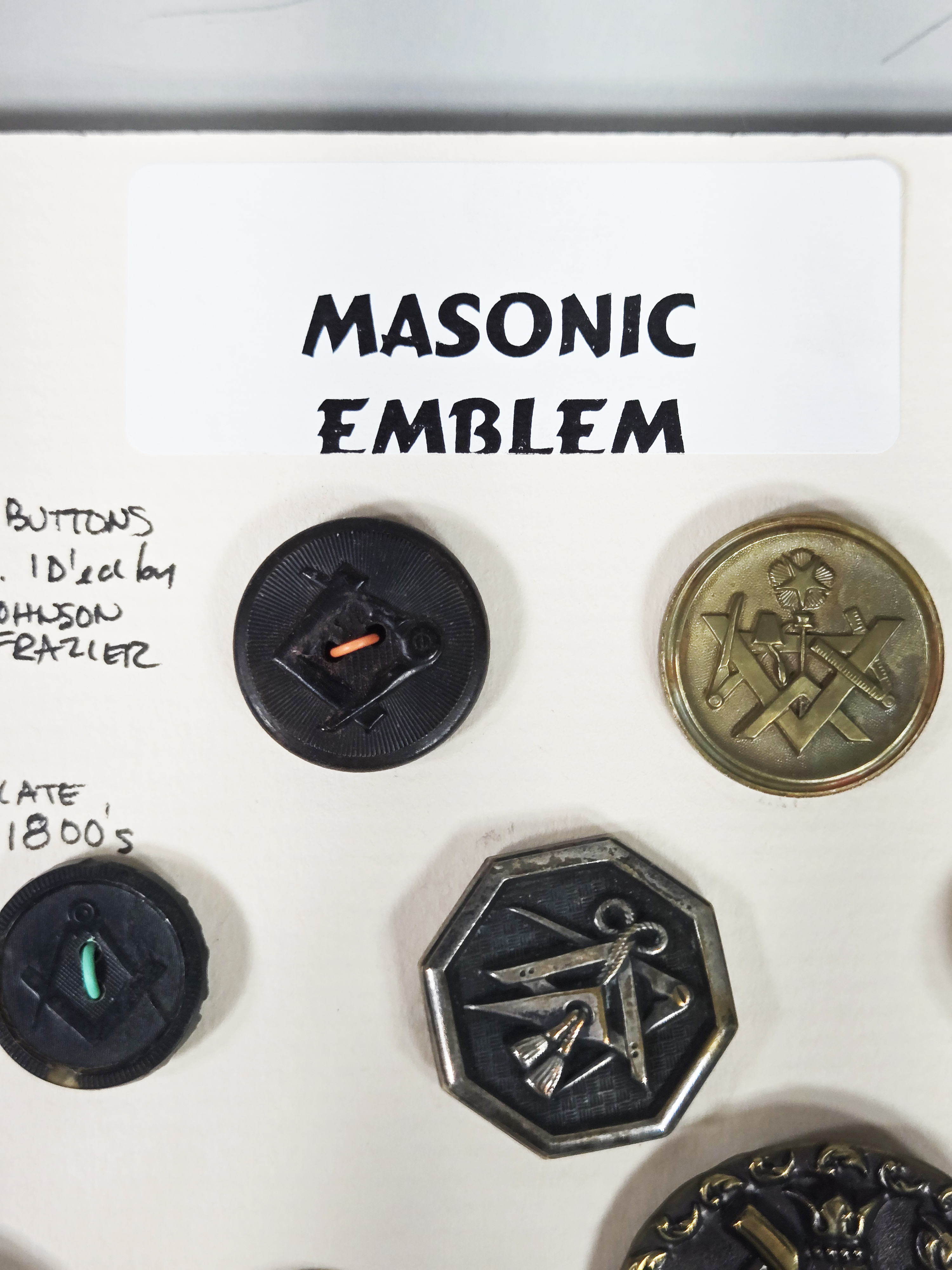 Lot 2394 - A Collection of Assorted Masonic Buttons, Studs, and Pins ...