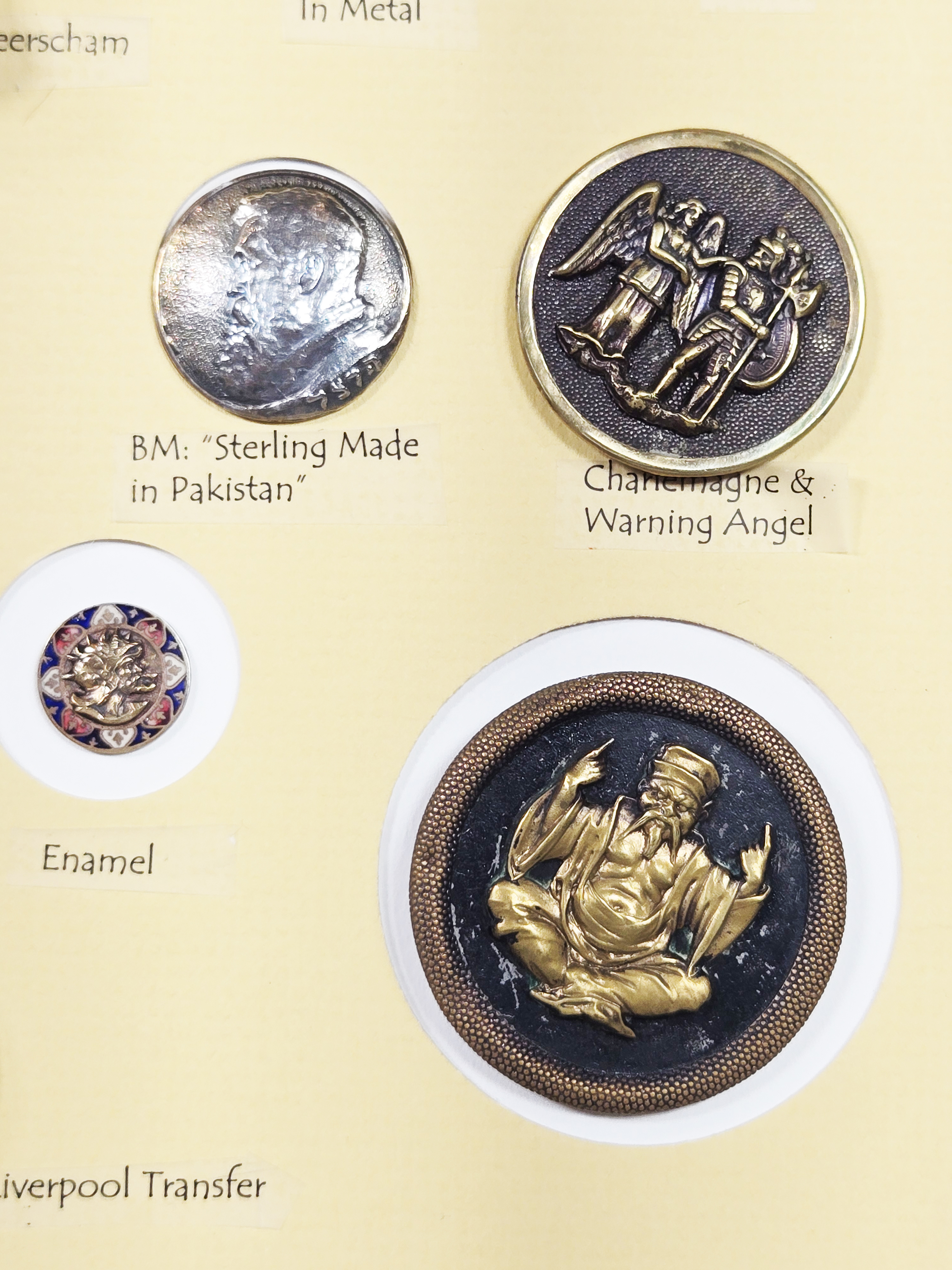 Lot 2397 - A Collection of Themed Collectible Buttons Featuring Bearded ...
