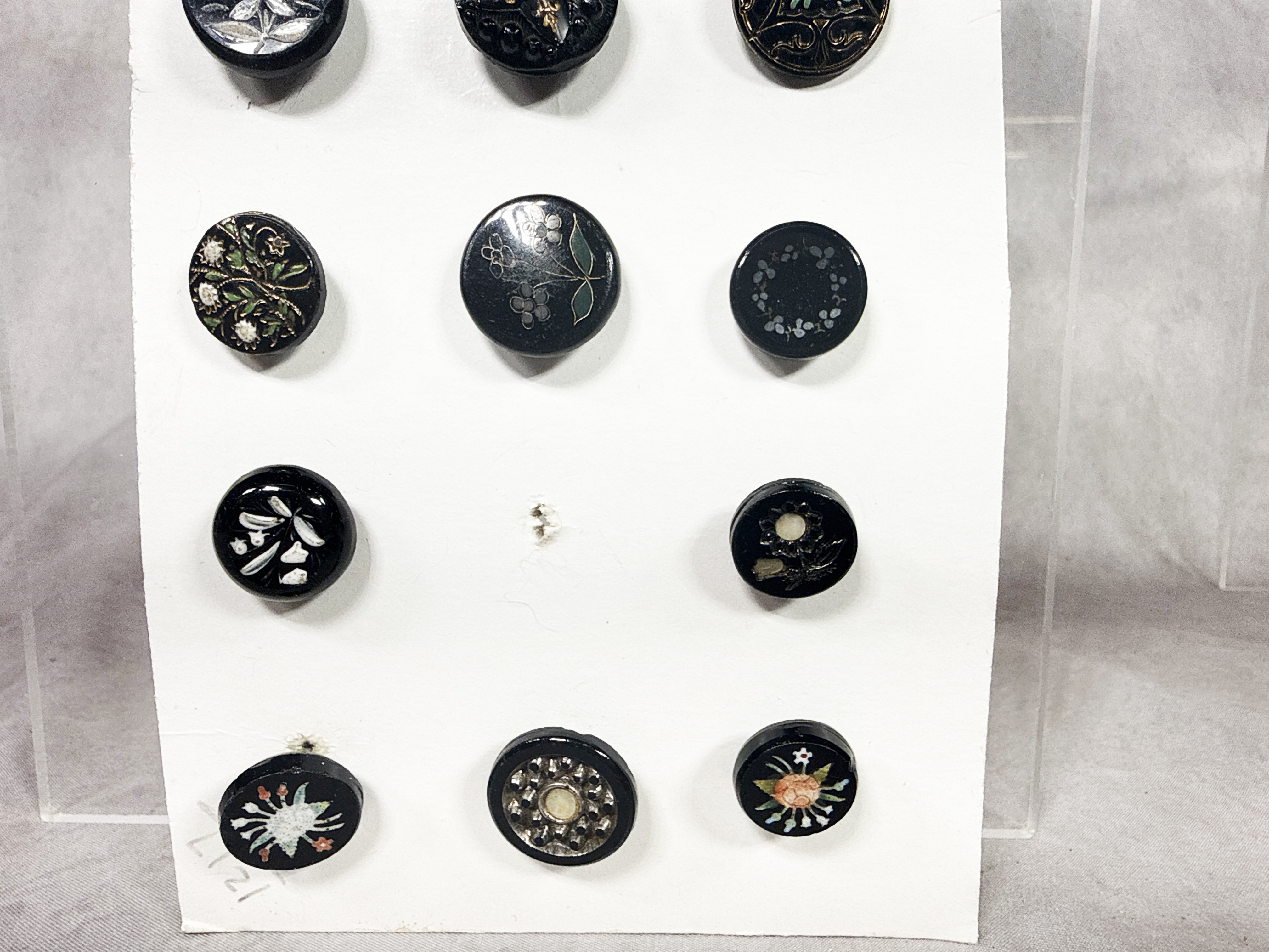 Lot 2564 - A Collection of Antique and Vintage Black Glass Buttons ...