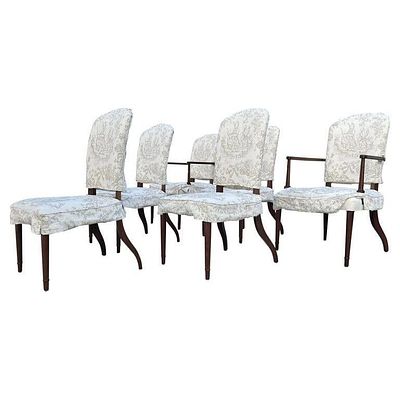 Lot 260 - Set of Six Dining Chairs, 2 Arm Chairs and 4 Side Chairs ...