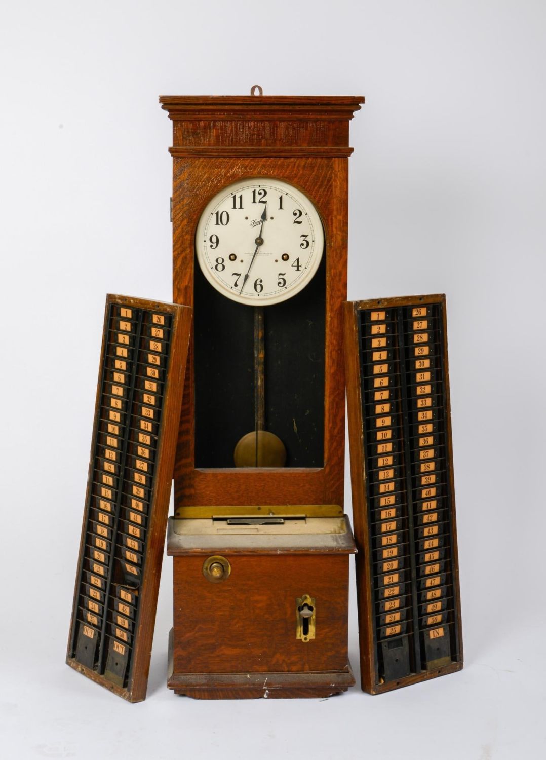 Lot 44 - SIMPLEX - TIME RECORDER AND TWO CLOCK CARD WALL UNITS ...