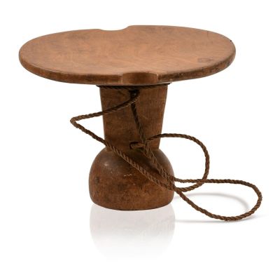 Lot 386 - AFRICAN OVAL TOP STOOL OR HEADREST, POKOT PEOPLE, KENYA ...