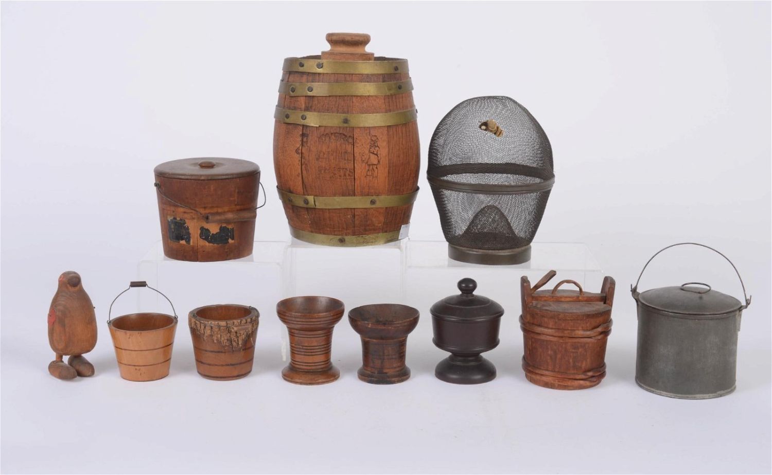 Lot 320 - Wood and Brass Pickle Barrel | Chapel Street Auctions