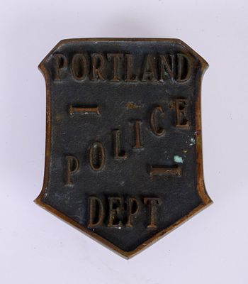 Lot 285 - Portland Police Dept. Brass Plaque | Chapel Street Auctions