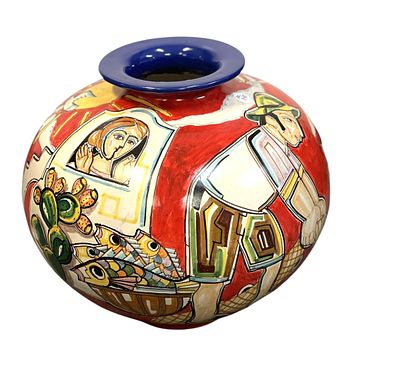 Lot 140 - LARGE ITALIAN POT HAND PAINTED RAVELLO POTTERY | Charleston ...