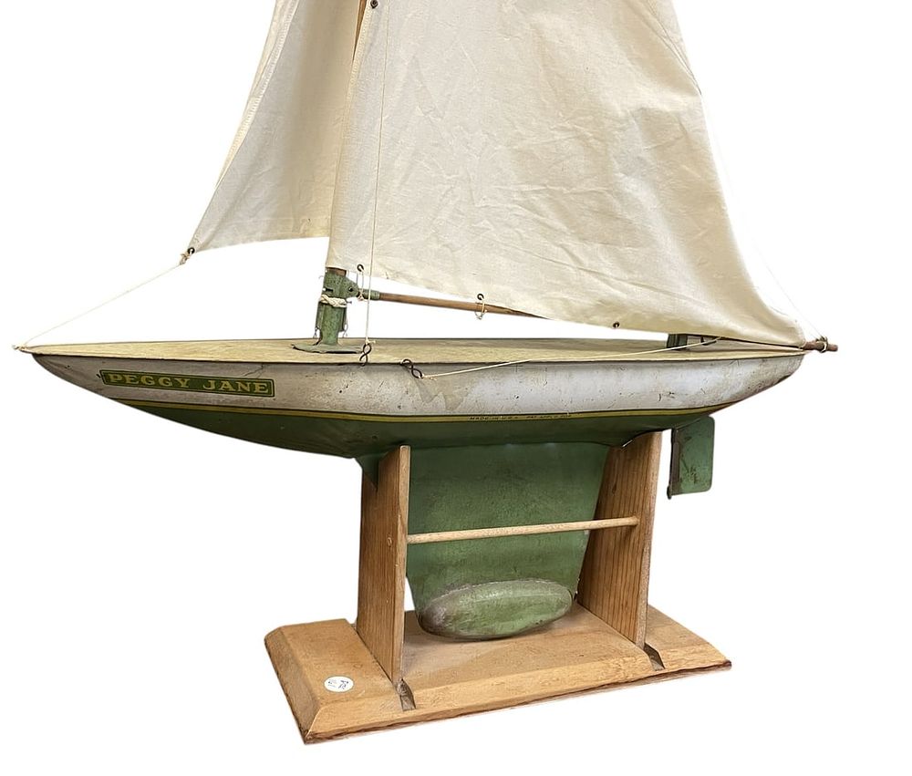 Lot 161 - CHEIN 1930s PEGGY JANE POND SAILBOAT | Charleston Estate ...