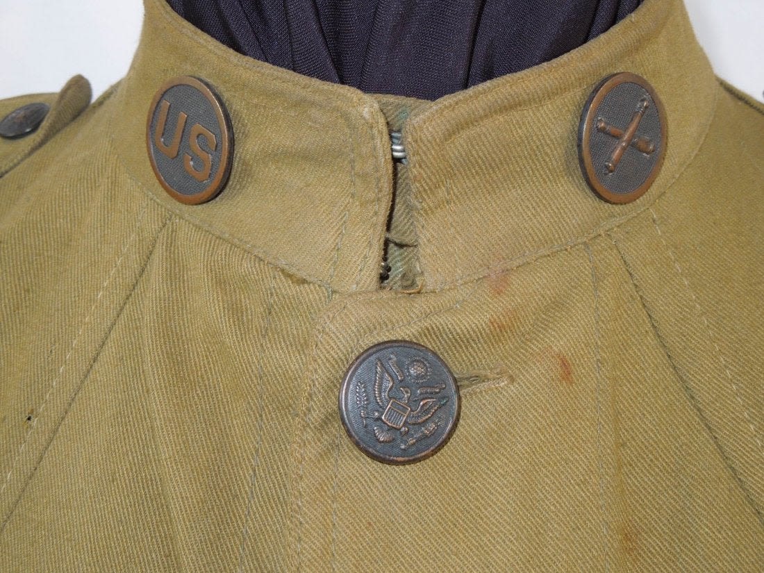 Lot 21A - WWI US Army Summer Cotton Uniform Jacket M1910 | CNY Militaria