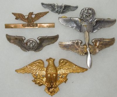 Lot 57A - WWII US Army Air Force Wings Badges Lot Gunner Aircrew | CNY ...