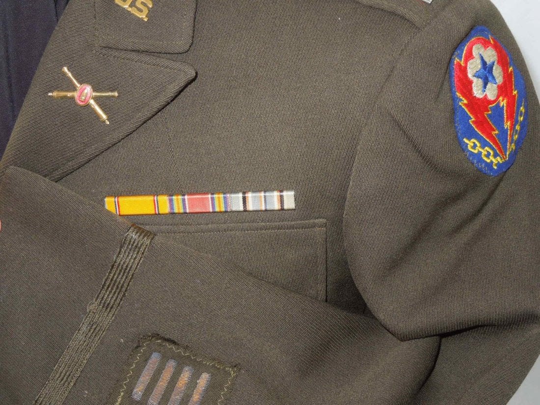 Lot 70 - WWII US Army 106th Infantry Div. Captain Uniform | CNY Militaria