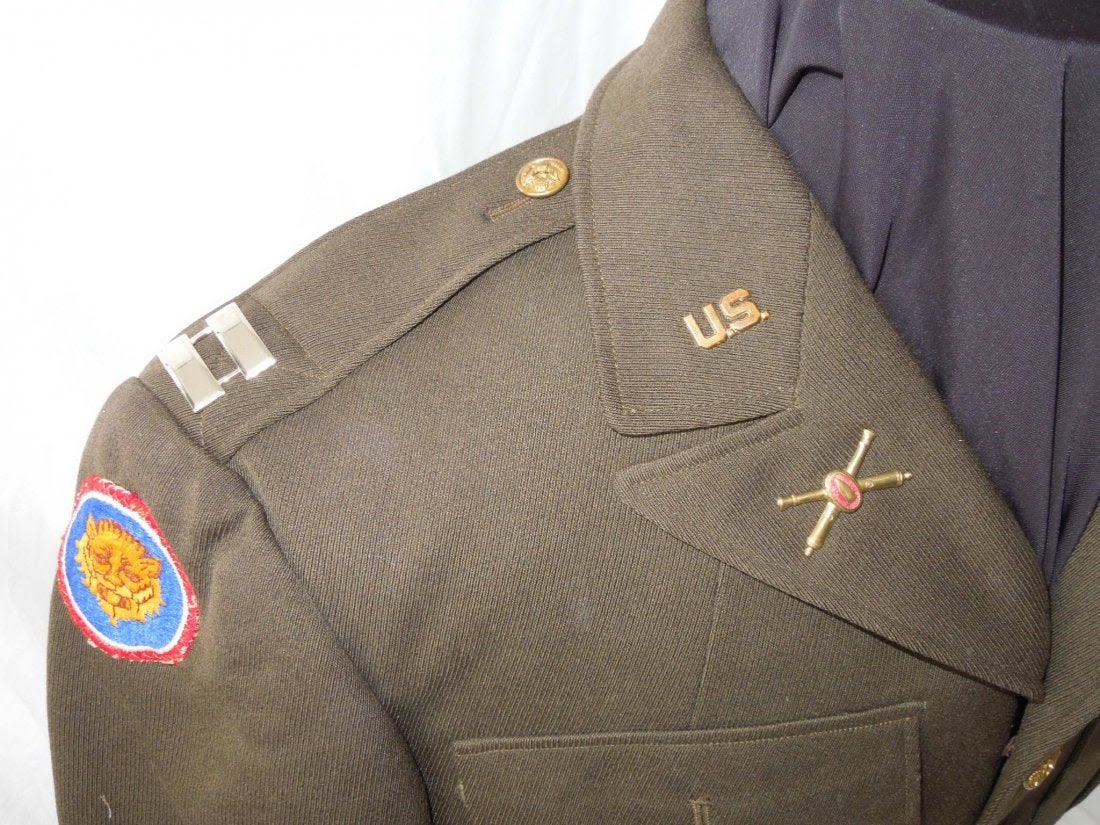 Lot 70 - WWII US Army 106th Infantry Div. Captain Uniform | CNY Militaria