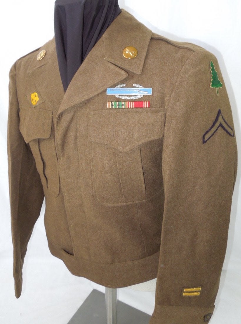 Lot 83 - WWII 91st Infantry Div. Pfc. Uniform Jacket CIB US Army | CNY ...