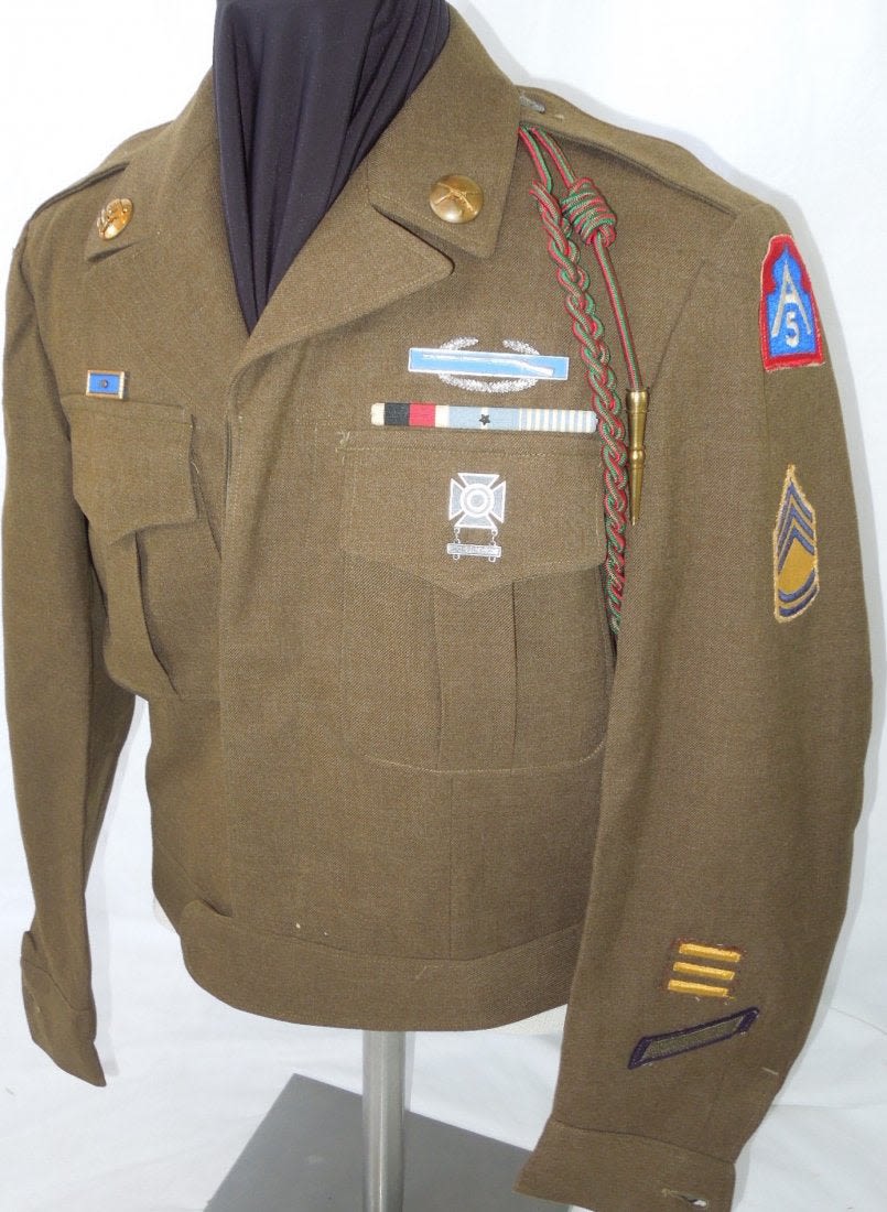 Lot 96 - Korean War 2nd Infantry Div. CIB Uniform Master Sgt | CNY ...