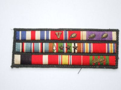 Lot 112 - WWII D-Day Army Officer Silver Star Custom Ribbon Bar | CNY ...