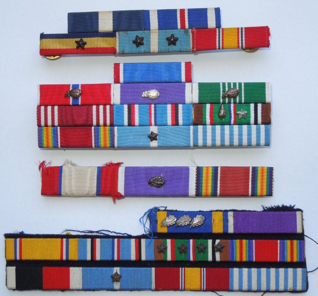 Lot 114A - WWII - 60s US Military Purple Heart NC DSC Ribbon Lot | CNY ...