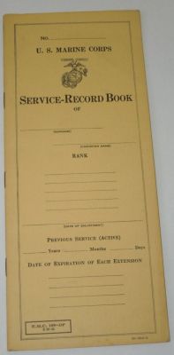 Lot 134A - WWII USMC Service Record Book 1942 | CNY Militaria