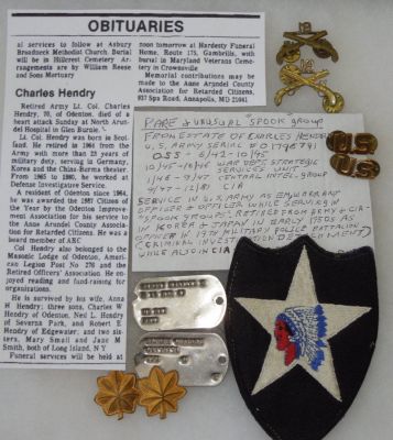 Lot 145 - WWII OSS CIA Spy Dog Tags 2nd Division Military Police | CNY ...