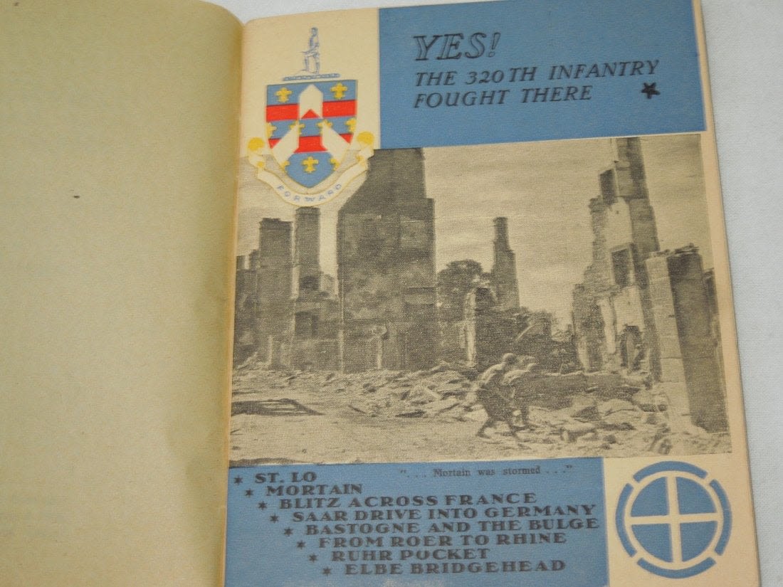 Lot 224 - US Army Story 320th Infantry Regiment Unit History Book | CNY ...