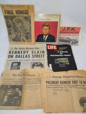 Lot 350 - JFK RFK Kennedy Assassination Newspapers Magazines | CNY Militaria