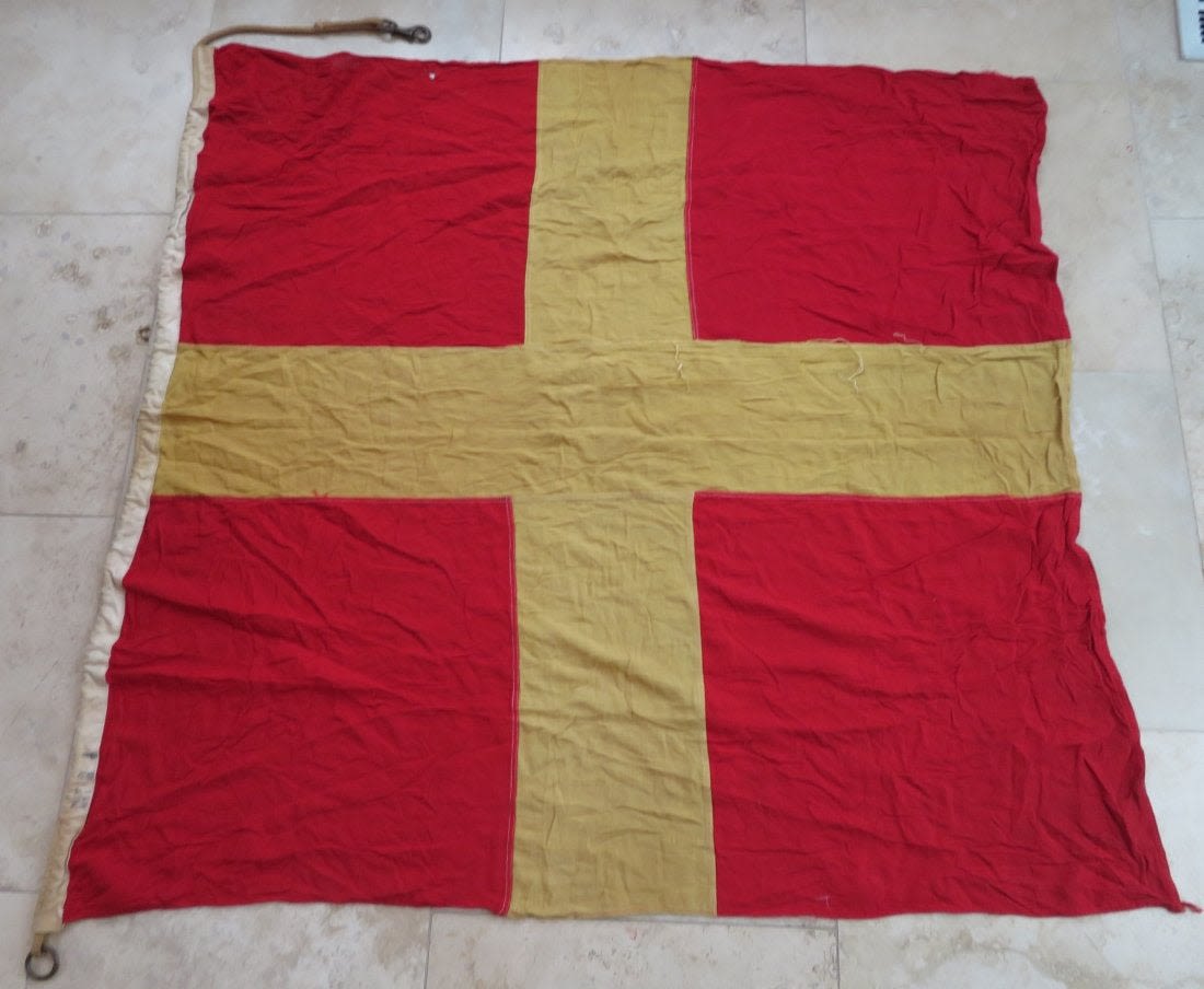 Lot 366 - Maritime Nautical Flag Romeo-R Do Not Pass Ahead Of Me | CNY ...