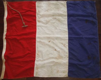 Lot 372 - 1950s Era French Merchant Marine Vessel Ship Flag | CNY Militaria