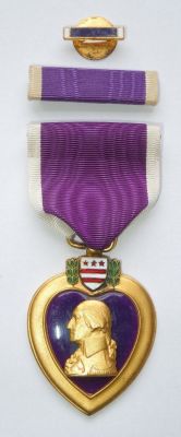 Lot 307 – WWII US Military Purple Heart, Ribbon, Lapel Pin Lot – CNY ...