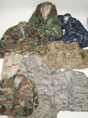 Lot 76 - Lot Navy Army USAF Air Force Fatigues Camouflage Uniforms ...