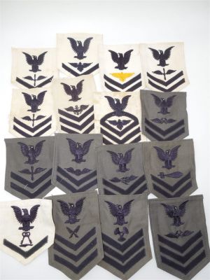 Lot 204 - WWII Dated US Navy Aviation Rating Badges Patches Lot of 16 ...