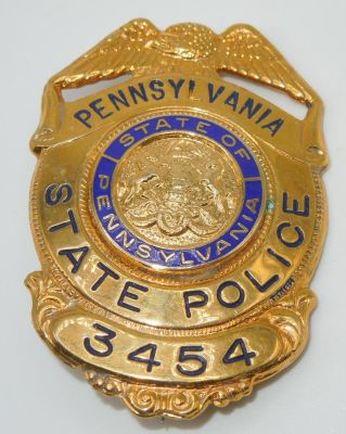 Lot 30A - Vintage Pennsylvania State Police Badge #3484 | CNY Militaria