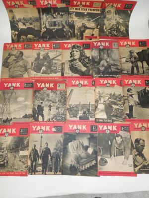 Lot 208 - WWII Lot of 19 Military YANK Magazines | CNY Militaria