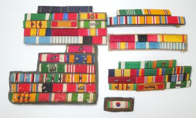 Lot 297 - WWII - Vietnam US Military Ribbon Bars Racks | CNY Militaria