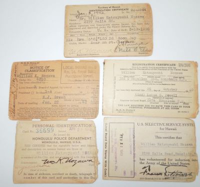 Lot 346 - WWII Army 442nd RCT Japanese American ID Cards Nozawa | CNY ...