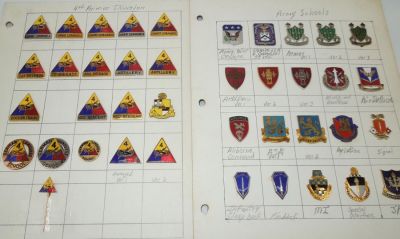 Lot 540 - Vintage US Army Schools & 4th Armored DUI Unit Crest Pins ...