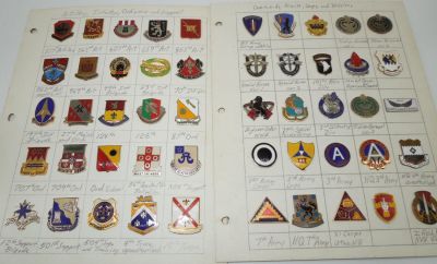 Lot 550 - Vintage US Army DUI Distinctive Unit Insignia Crest Pins ...