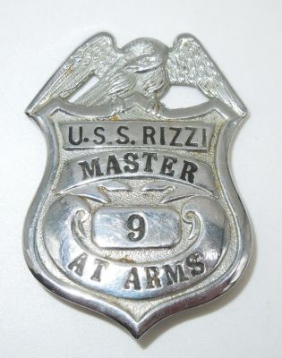 Lot 88 - 1950s US Navy Destroyer USS Rizzi DE-537 Master At Arms Badge ...
