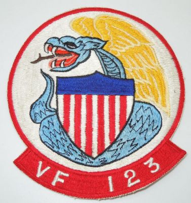 Lot 205 - 1950s - 60s US Navy VF-123 Blue Racers Patch | CNY Militaria