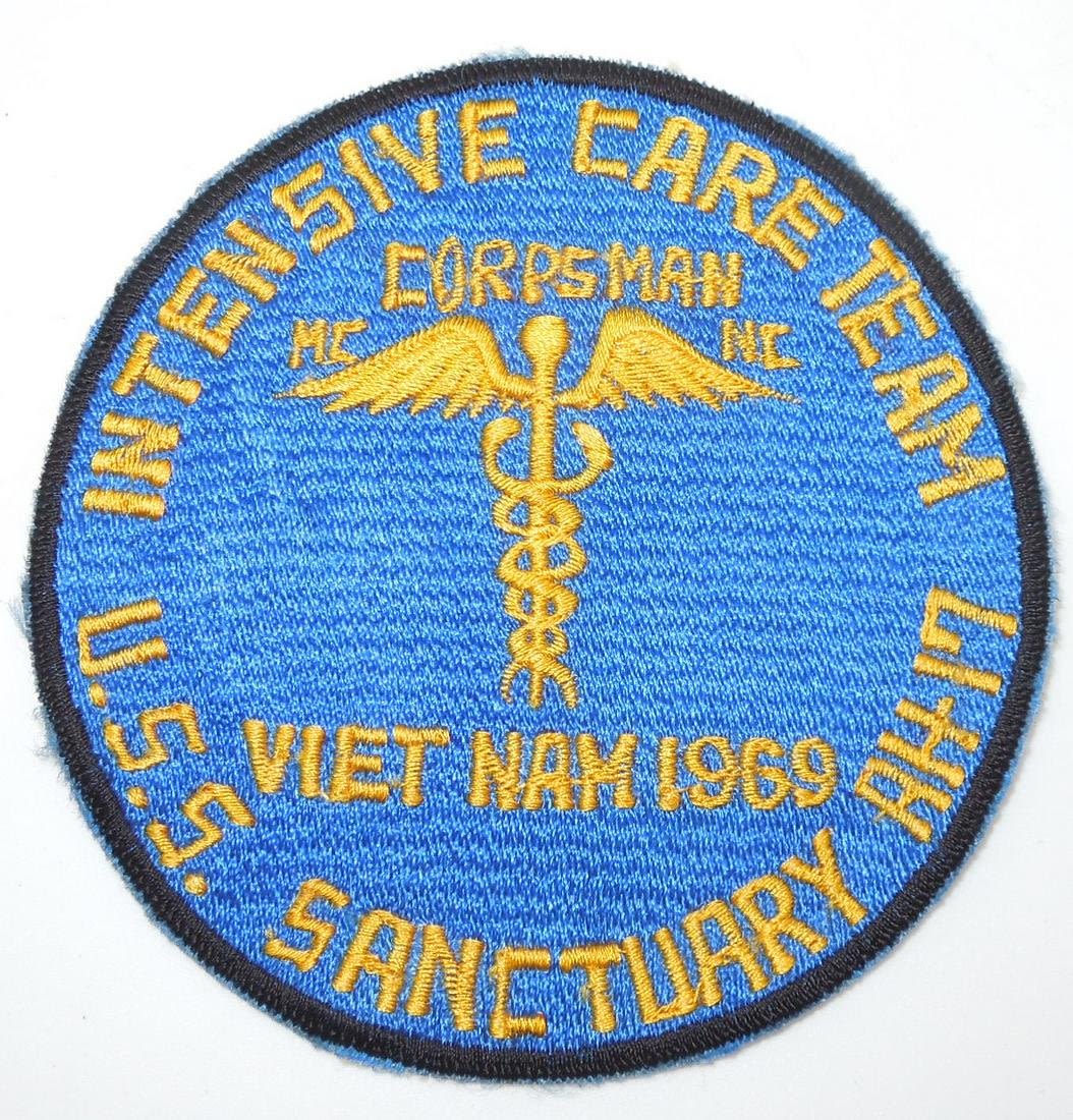 Lot 105 – Vietnam 1969 USS Sanctuary Intensive Care Team Corpsman Patch ...