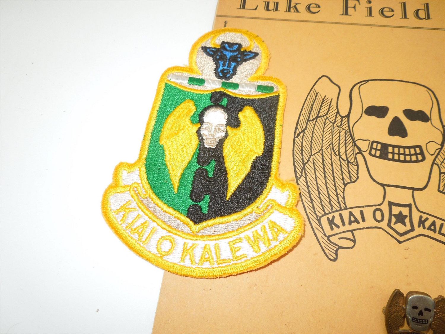 Lot 148 - WWII Hawaii Luke Field News Booklet 5th Bombardment Wing Patches & RARE DUI Pin | CNY ...