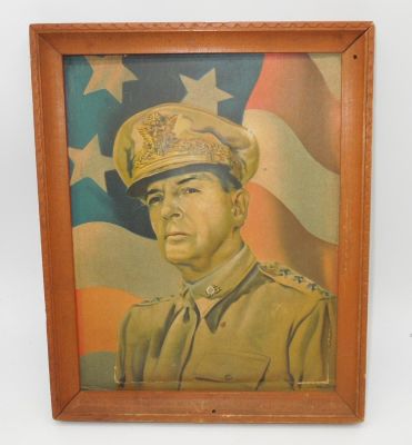 Lot 241 - WWII 3D Framed Color Print of General Douglas MacArthur | CNY ...