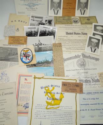 Lot 251 - 1950s - 1960s USS Hale Navy Sailor Paper Document Group | CNY ...