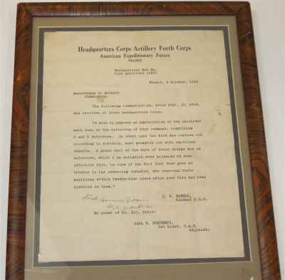 Lot 10 - WWI 1918 AEF American Expeditionary Forces France 51st ...