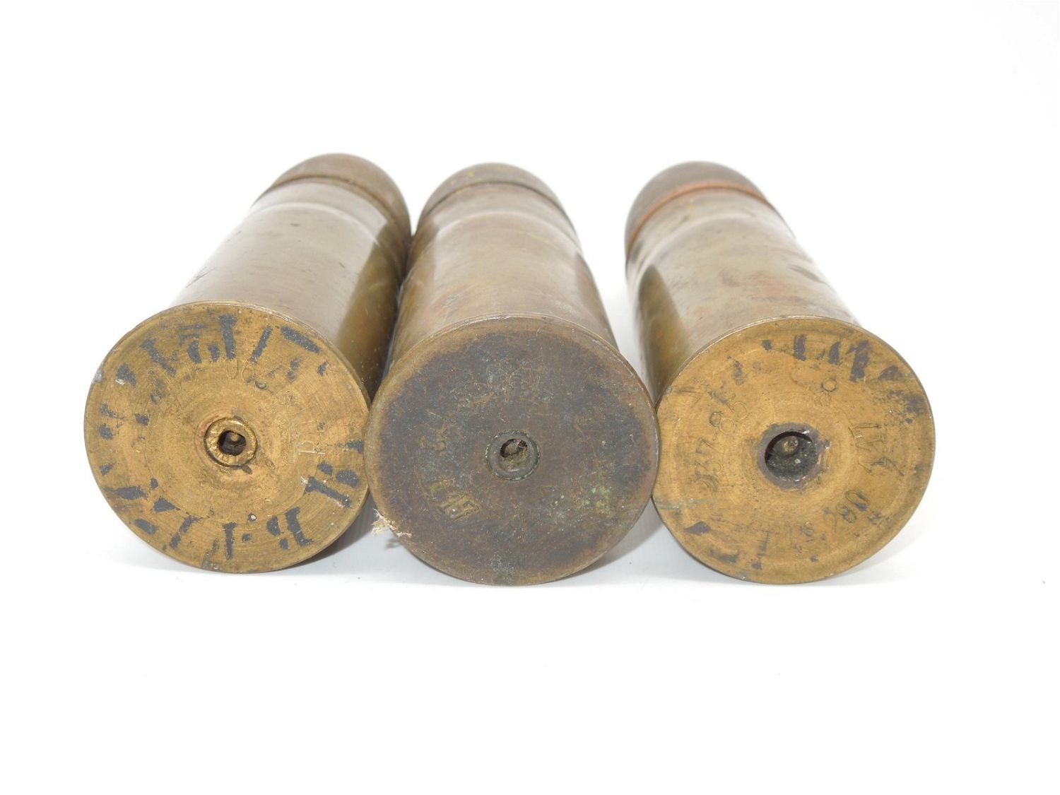 Lot 63A - Lot (3) Inert French Army M1916 WWI 37MM Artillery Shells ...