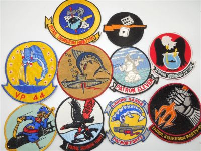 Lot 174 – Lot (10) Vietnam War – 70s US Navy Aviation Patches VP-44 ...