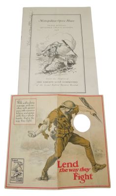 Lot 73 - WWI 1918 US Army Liberty Loan Propaganda Opera House Program ...