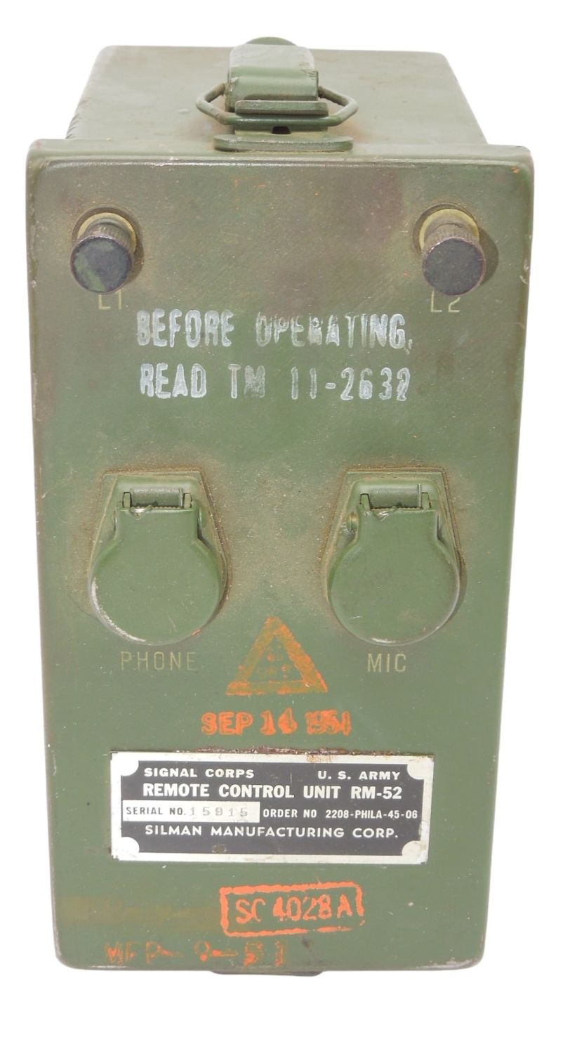 Lot 130 - Korean War 1951 US Army Signal Corps RM-52 Remote Control ...