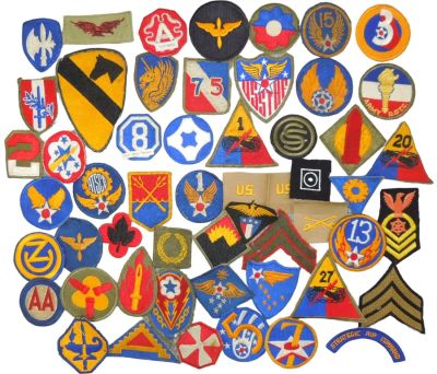 Lot 176 - Lot of Over 50 WWII US Army Military Patches | CNY Militaria