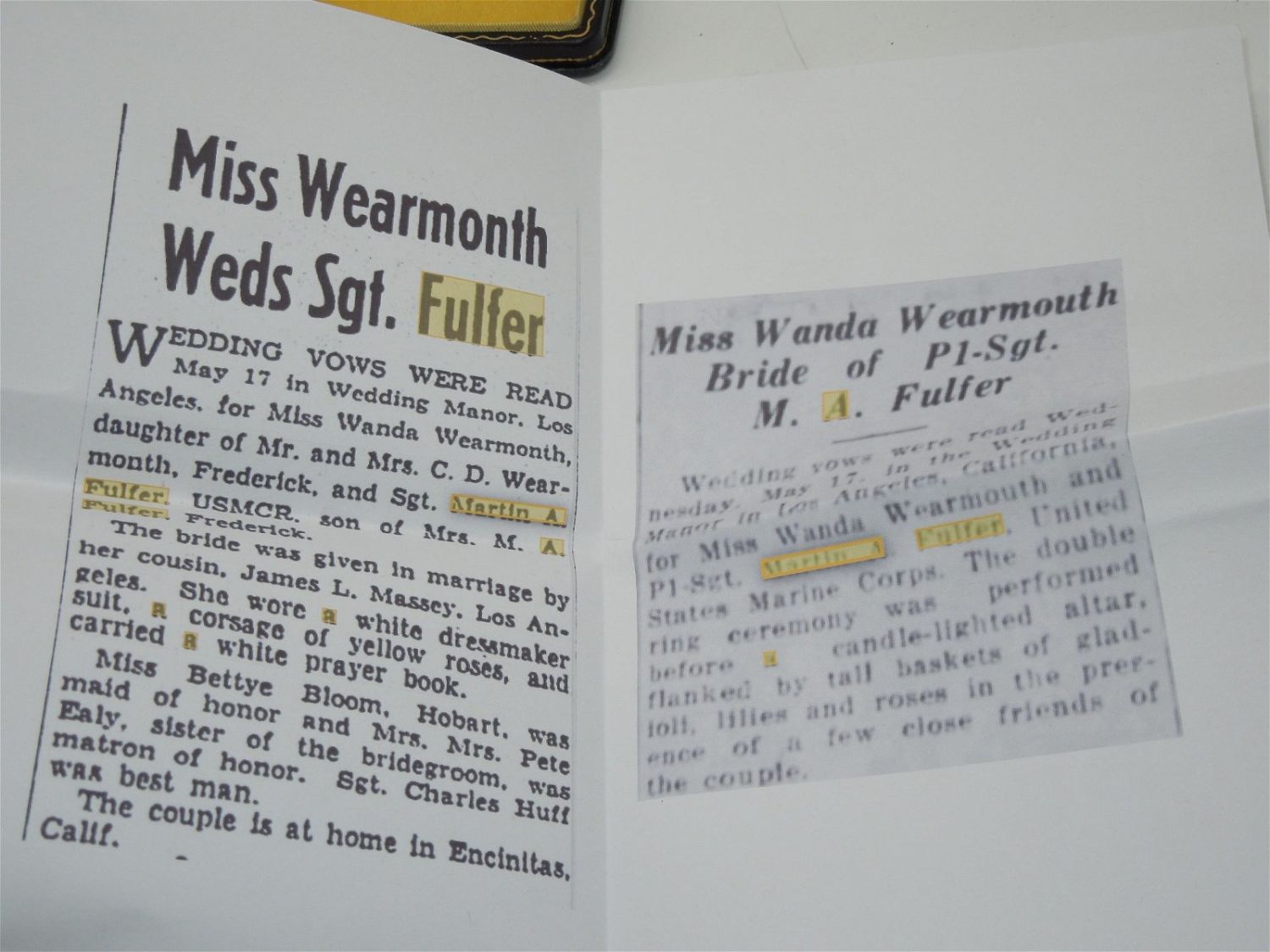 Lot 195 - WWII USMC Marine Corps Iwo Jima 5th Marine Division Engraved ...