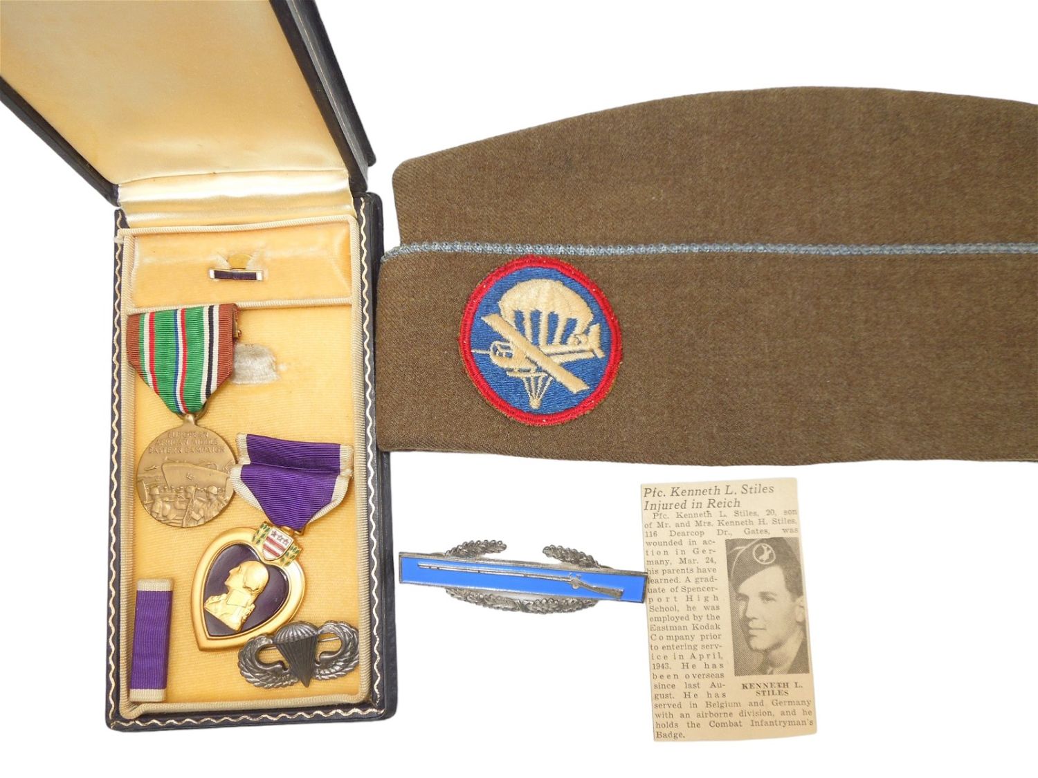 Lot 270 - WWII US Army Named 82nd Airborne Division Purple Heart Medal ...