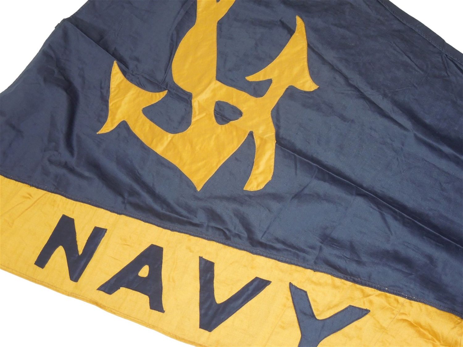 Lot 449 - Large WWI Era US Navy Banner Flag | CNY Militaria