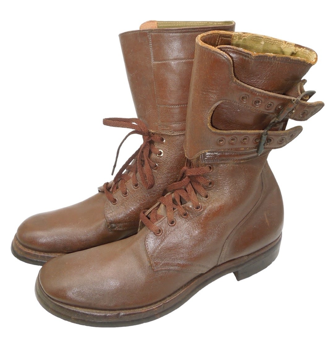 Lot 597 - Large Sized WWII US Army Light Tread Double Buckle Boots ...